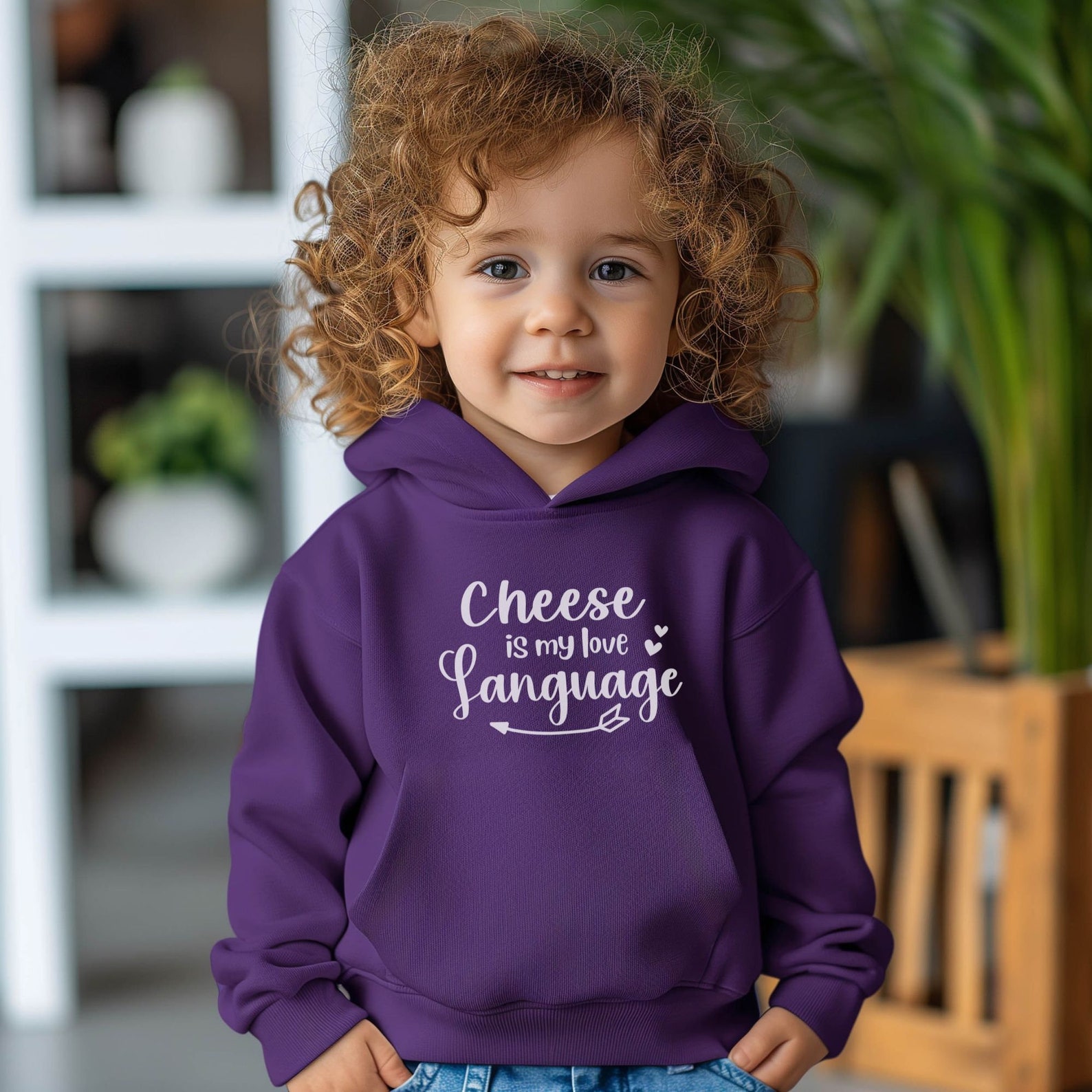 Toddler Cheese is My Love Language Sweatshirt, Toddler Cheese Hoodie ...