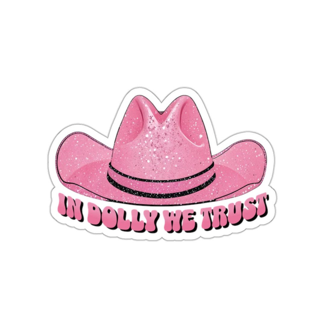 Cowgirl Hat Kiss-cut Stickers, Dolly Parton Fan Gift, Pink Sparkly ...