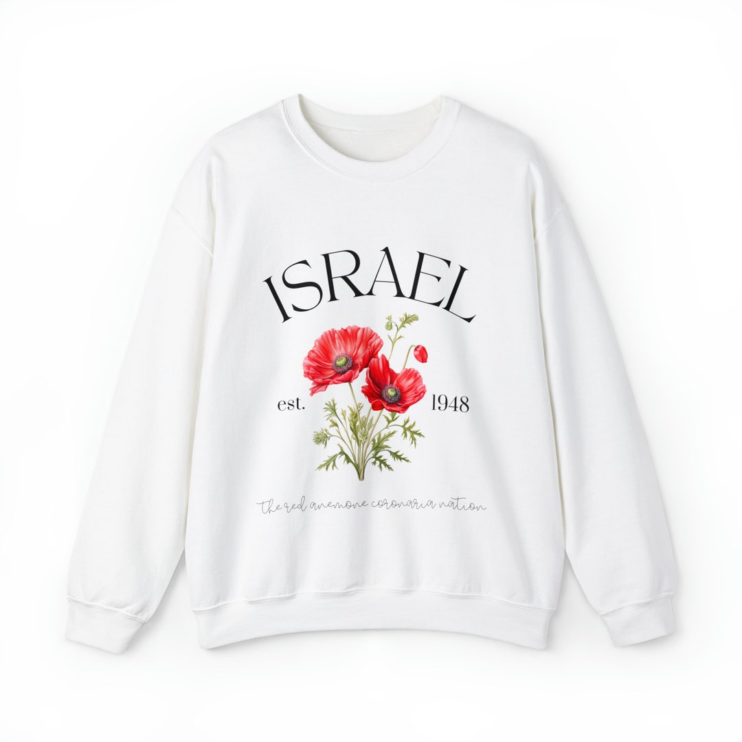 Israel National Flower Crewneck Sweatshirt - Etsy