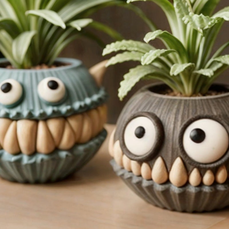 Monster Plant Pot - Etsy