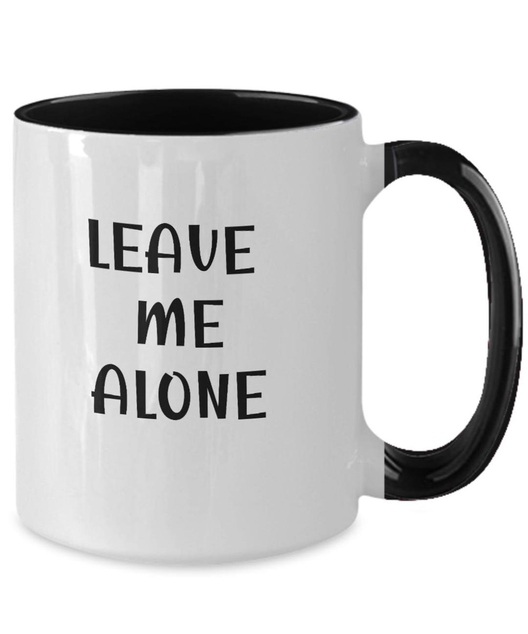 Introvert Mug, Leave Me Alone Two Tone Coffee Cup, Gift for Busy Mom ...