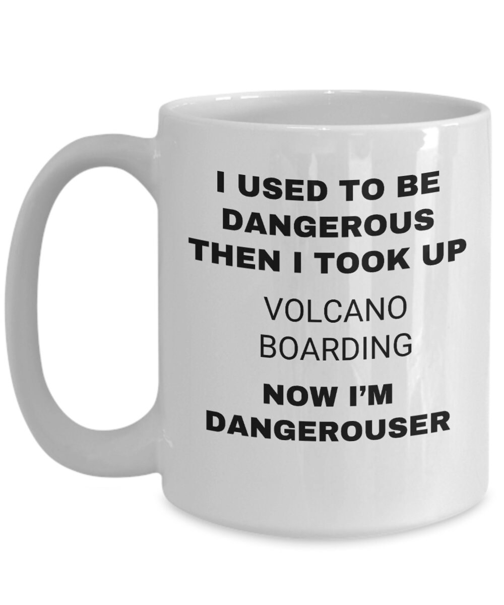 Volcano Boarding Mug, Volcano Surfing Mug, Gift for Volcano Surfer ...