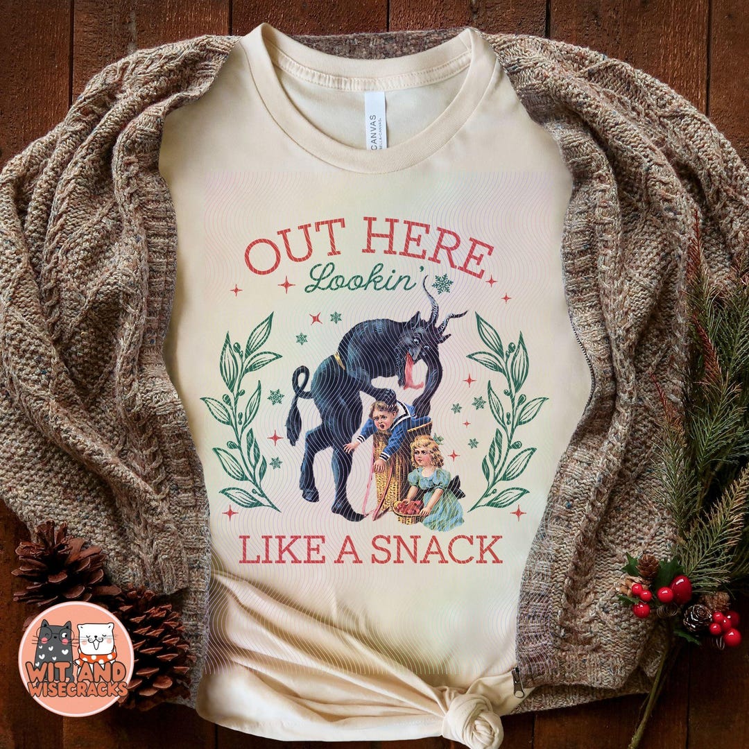 Krampus Christmas Shirt Sarcastic Funny Christmas Krampusnacht Creepy ...