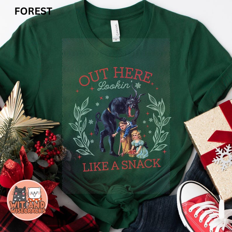 Krampus Christmas Shirt Sarcastic Funny Christmas Krampusnacht Creepy ...