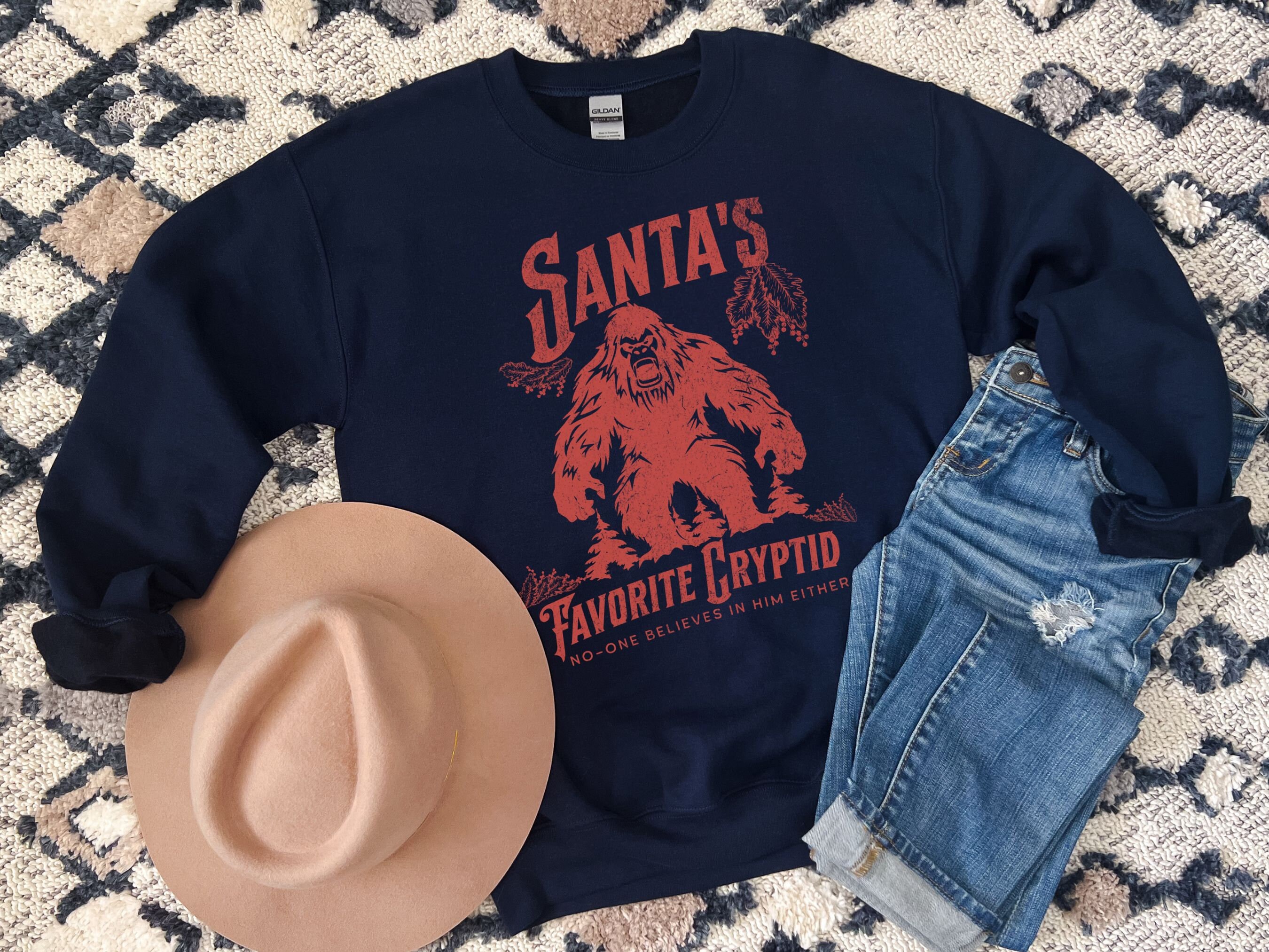 Bigfoot Sweater, Christmas 2024, Sasquatch Sweater, Yeti Sweater, Funny ...