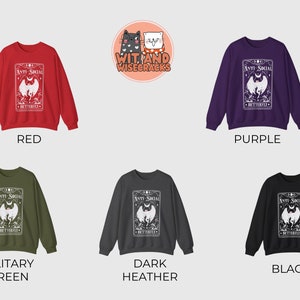 Mothman Tarot Card Antisocial Butterfly Sweatshirt Cryptid ...
