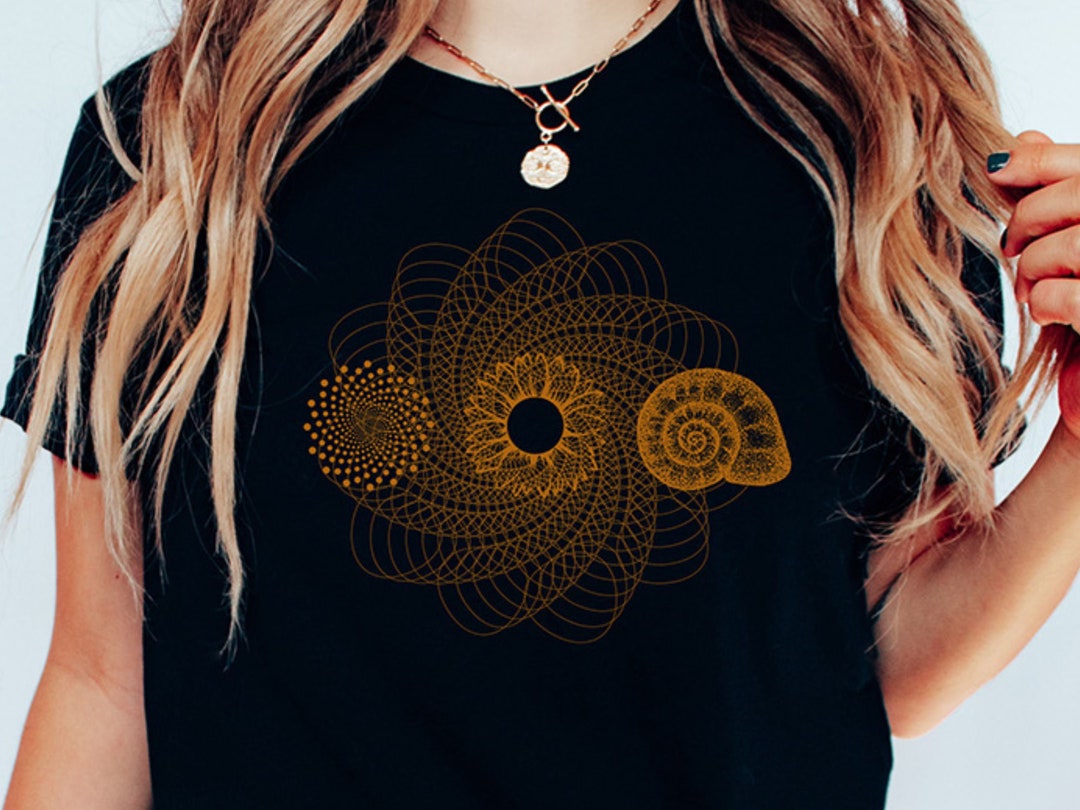 Fibonacci Math Shirt Golden Ratio Spiral Geometry Teacher Science ...