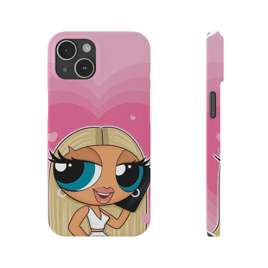 Powerpuff Girl Inspired Cartoon Girl Slim Phone Case, Blonde With Blue ...