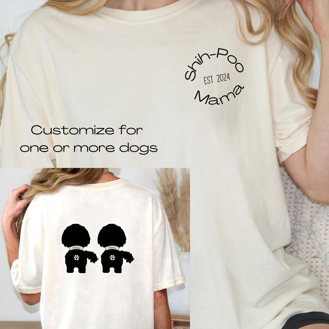 Shih-poo Mama T-shirt: Comfort Colors Dog Mom Gift - Etsy