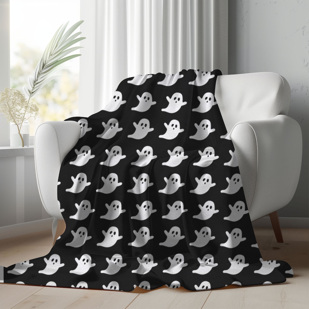 Ghost Velveteen Plush Blanket, Halloween Decor - Etsy