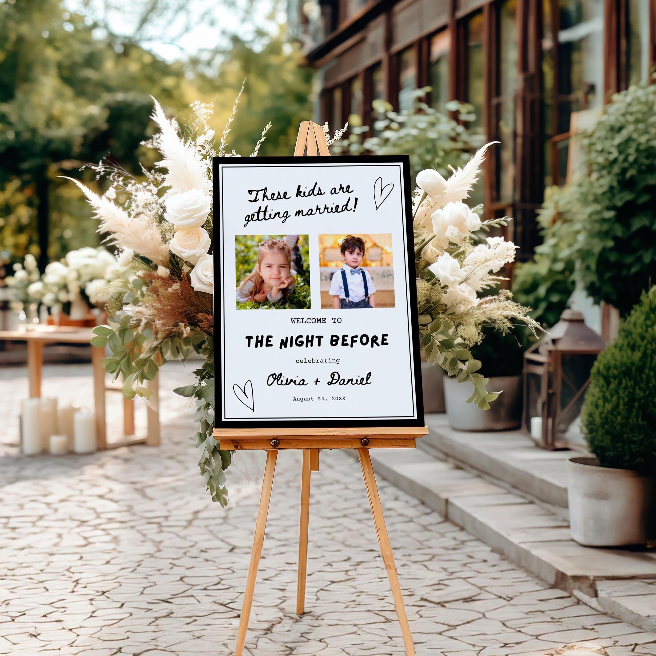 The Night Before Photo Welcome Sign Template, Rehearsal Dinner Sign ...