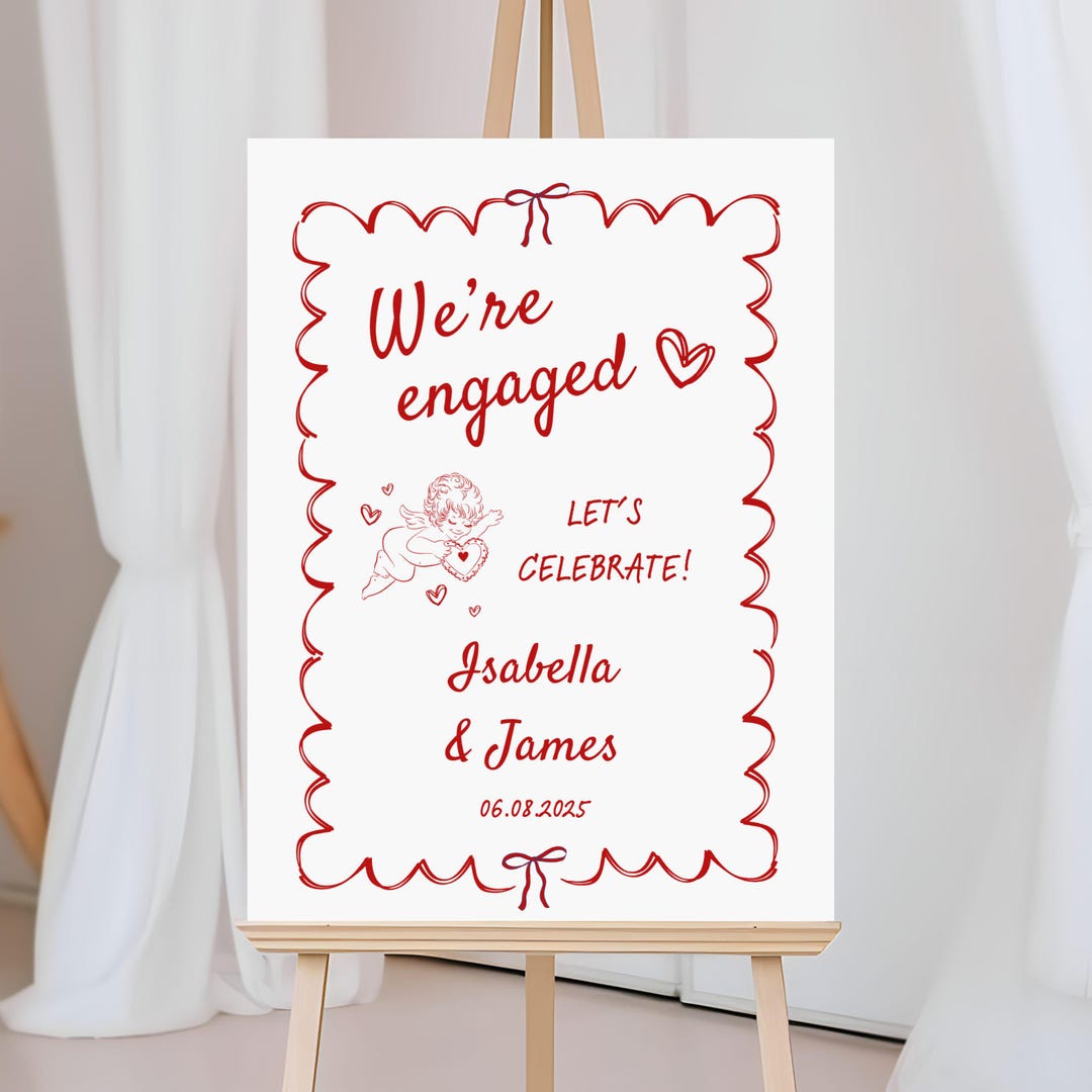 Engagement Party Welcome Sign Template Engagement Party Decoration ...