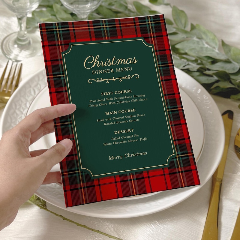 Plaid Bar Menu - Etsy UK