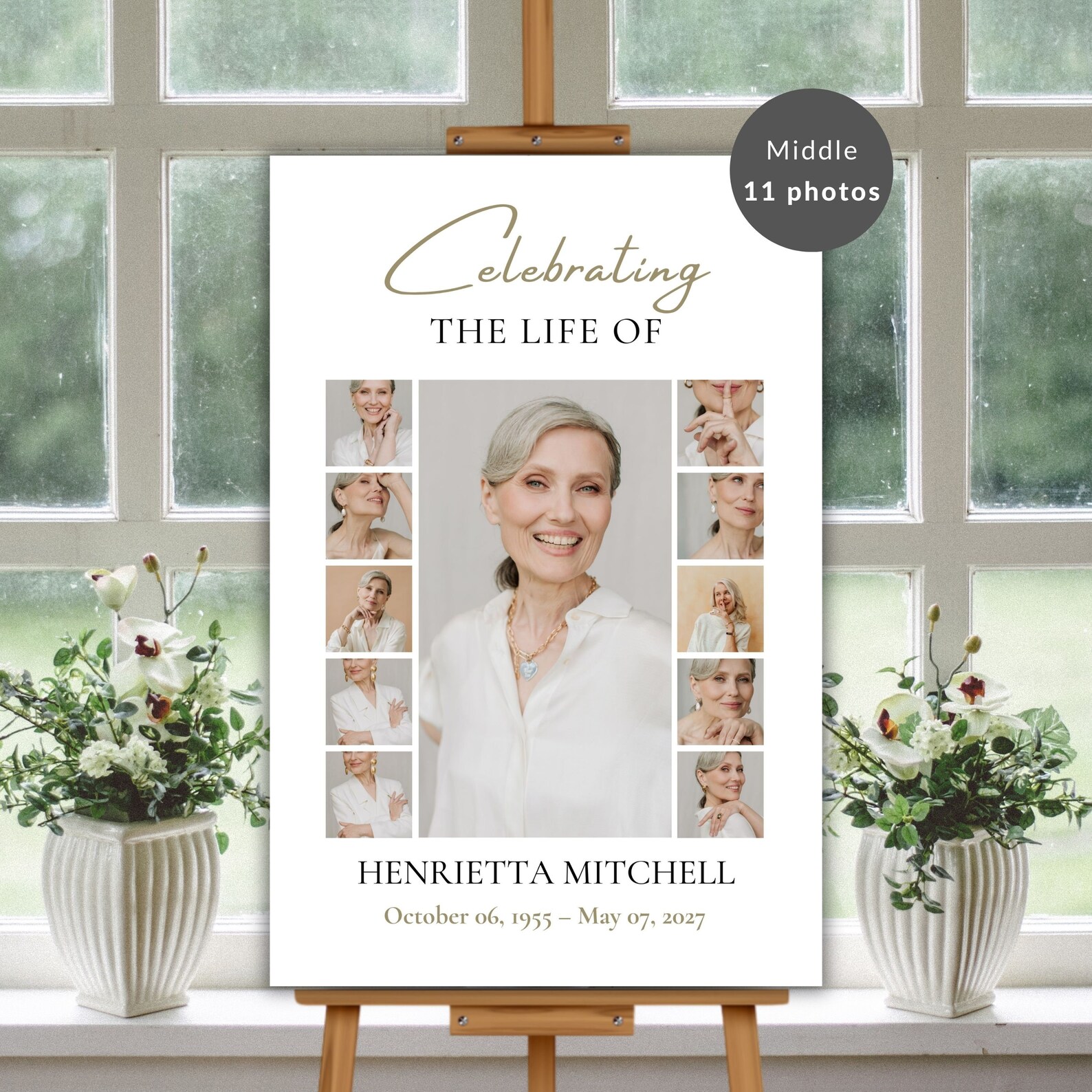 SET Funeral Photo Collage Sign Templates, Funeral Welcome Sign Template ...