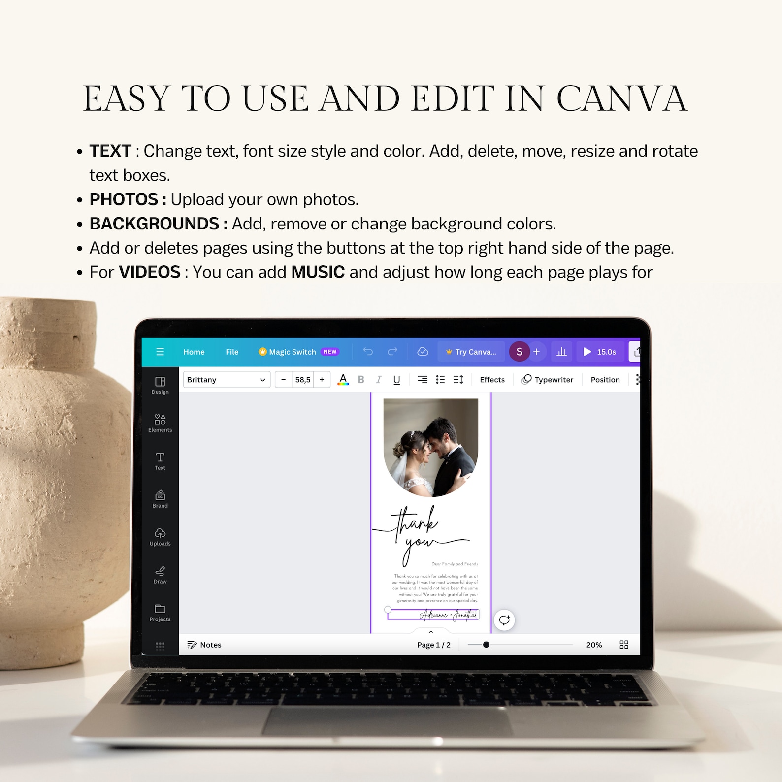 Birthday Thank You Note Template, Electronic Birthday Thank You Note ...