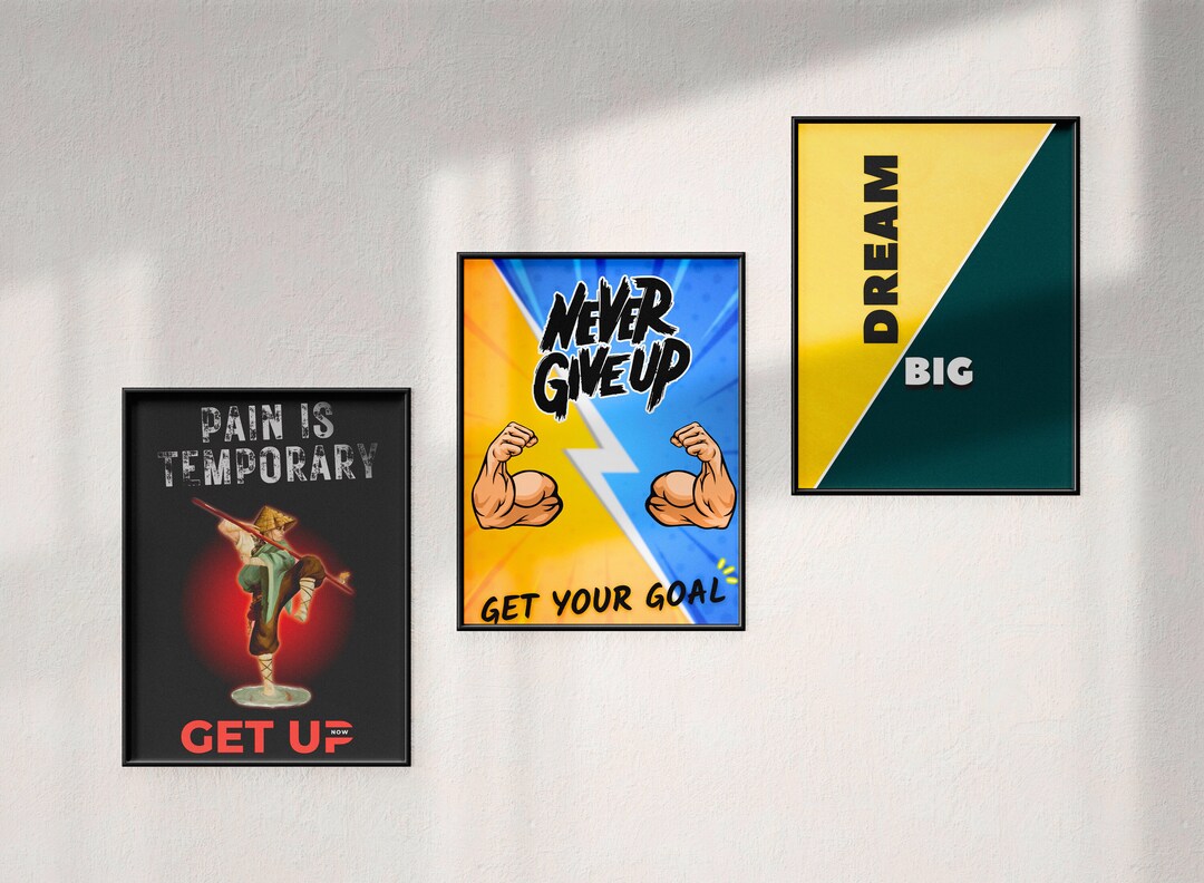 Never Give up Poster motivational Poster Template - Etsy