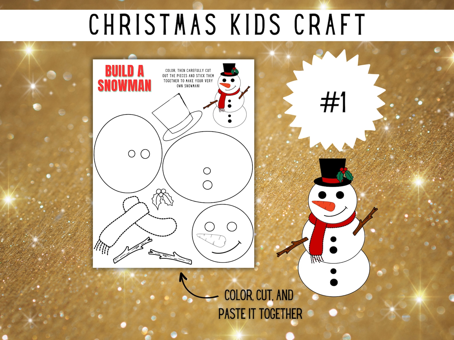 Printable Christmas Kids Crafts, Crafts for Christmas Party, Holiday ...