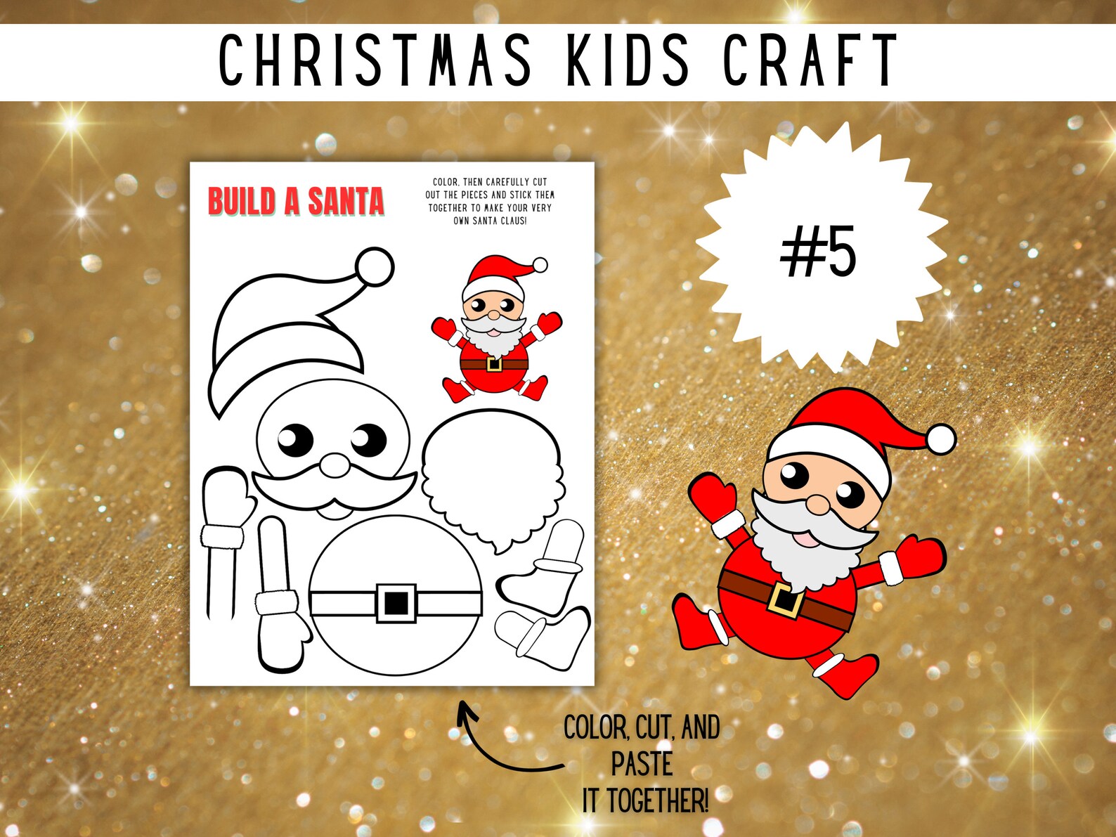 Printable Christmas Kids Crafts, Crafts for Christmas Party, Holiday ...