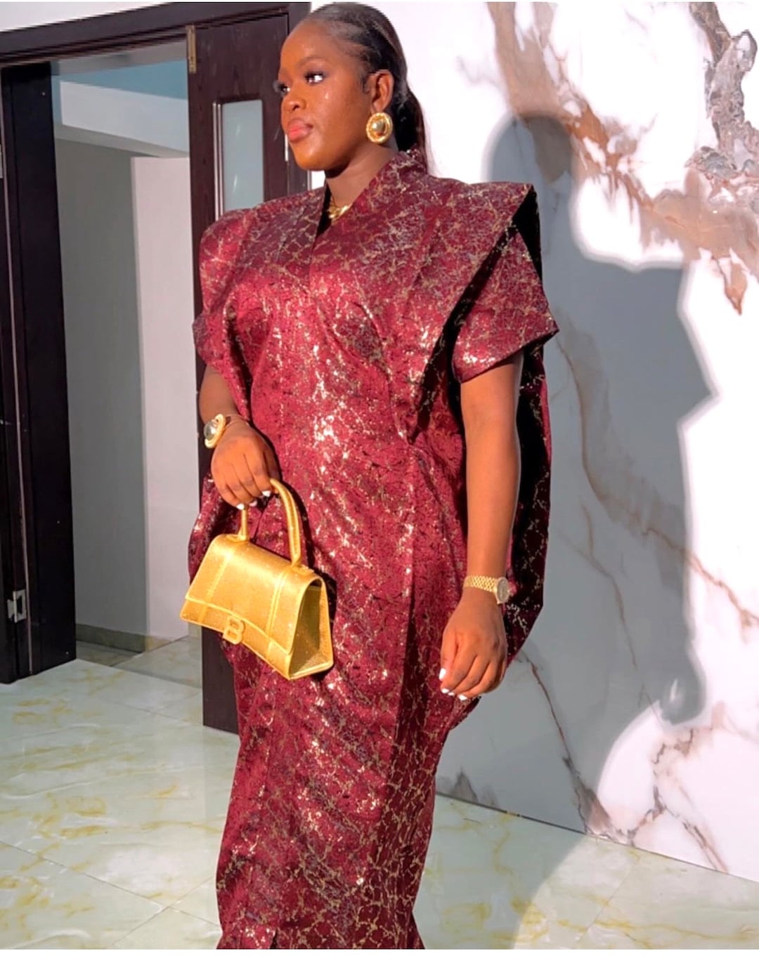 Brocade Damask Boubou Dress/kaftan Dress/ Kaftan/embroidery Boubou ...