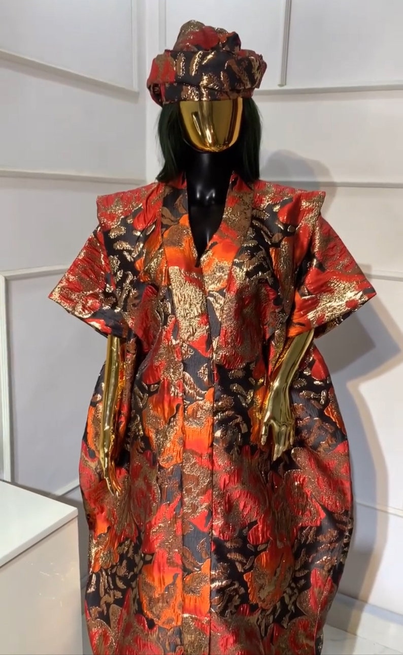 Brocade Boubou Dress/kaftan Dress/ Kaftan/embroidery Boubou/ Owanbe ...