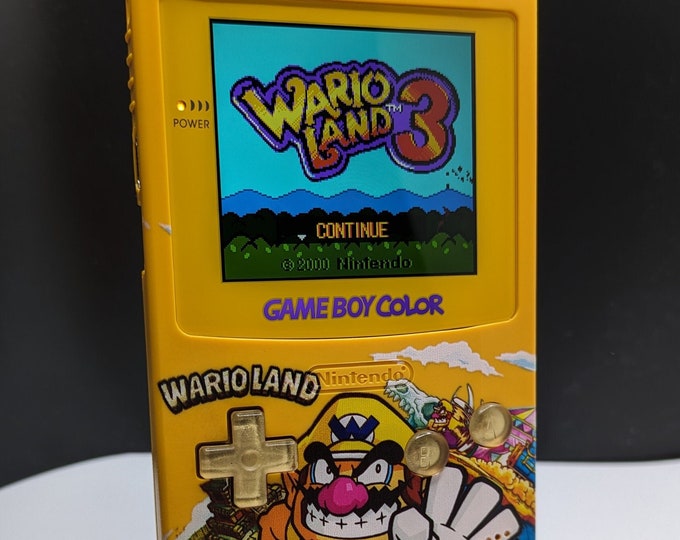Game Boy Color With IPS Display, Wario Land Theme - Etsy UK