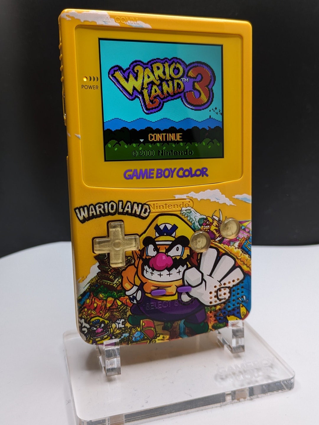 Game Boy Color With IPS Display, Wario Land Theme - Etsy