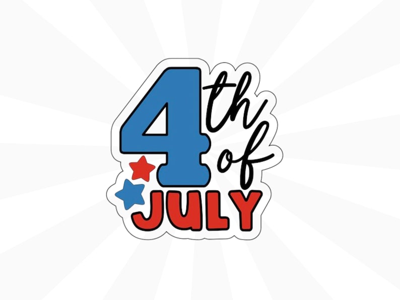 4th of July Outline Cookie Cutter STL 3D Print File Digital Download ...