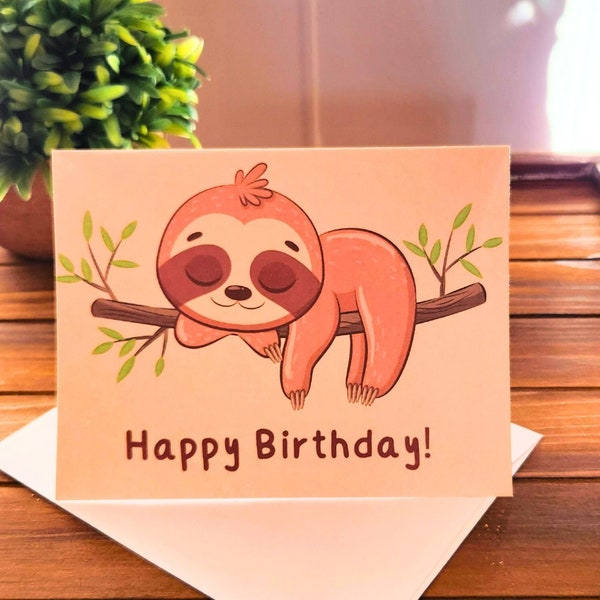 Sloth Card - Etsy