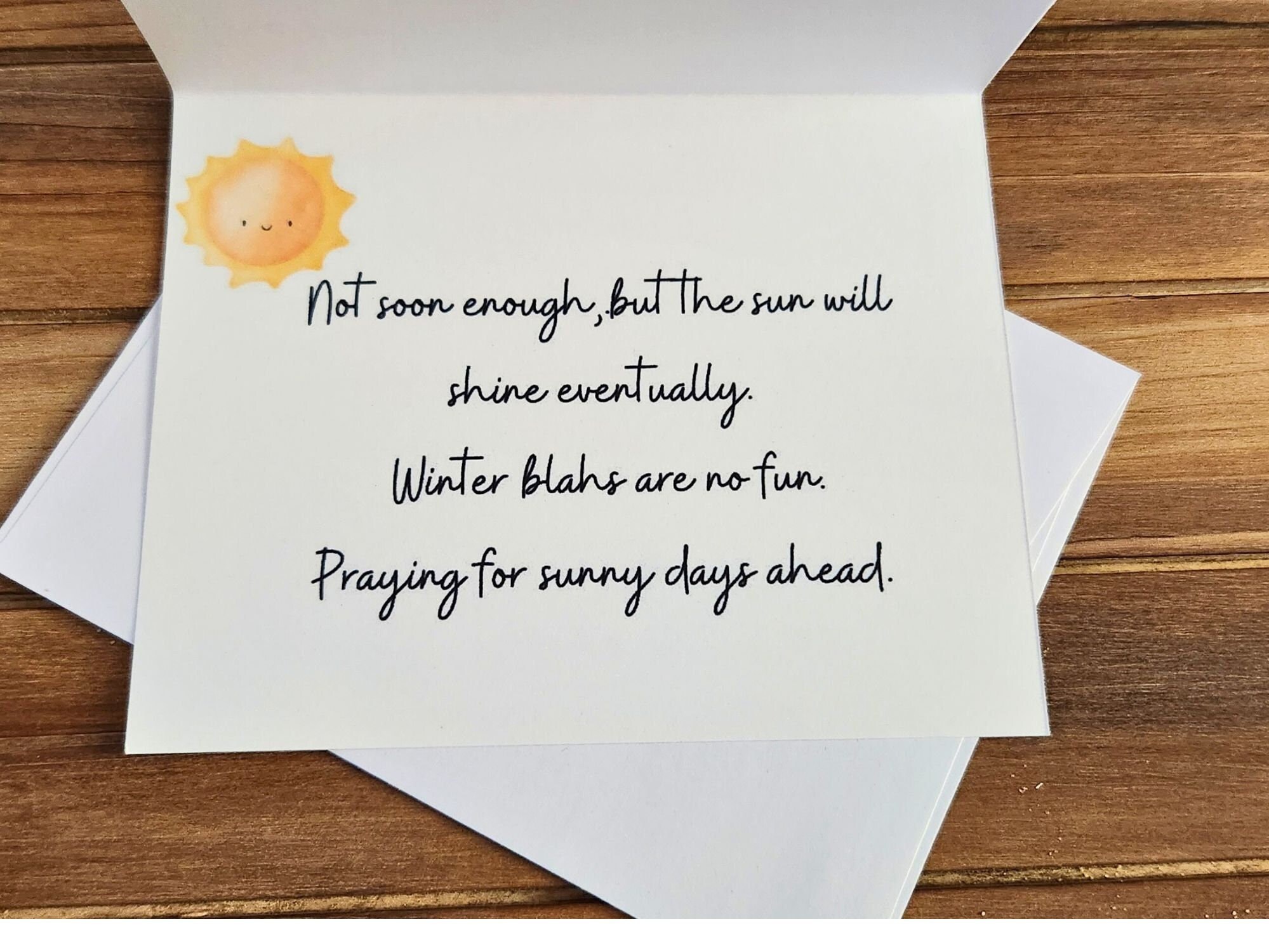 Winter Blahs Encouragement Greeting Card - Etsy