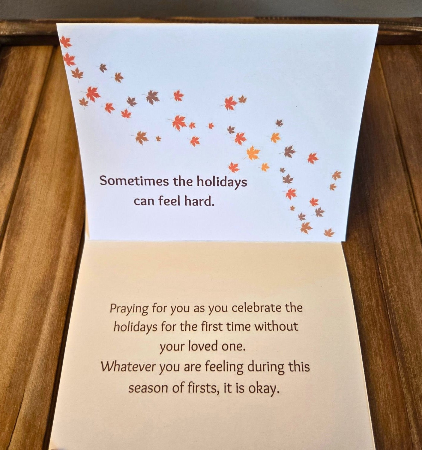 Encouragement Card for Mourning. Personalized Greeting Card Set for ...