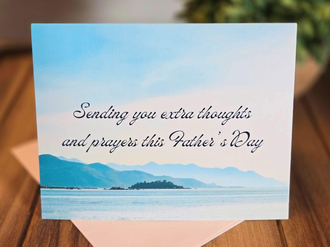 First Father's Day Without Father Greeting Card, Card for Those Going ...