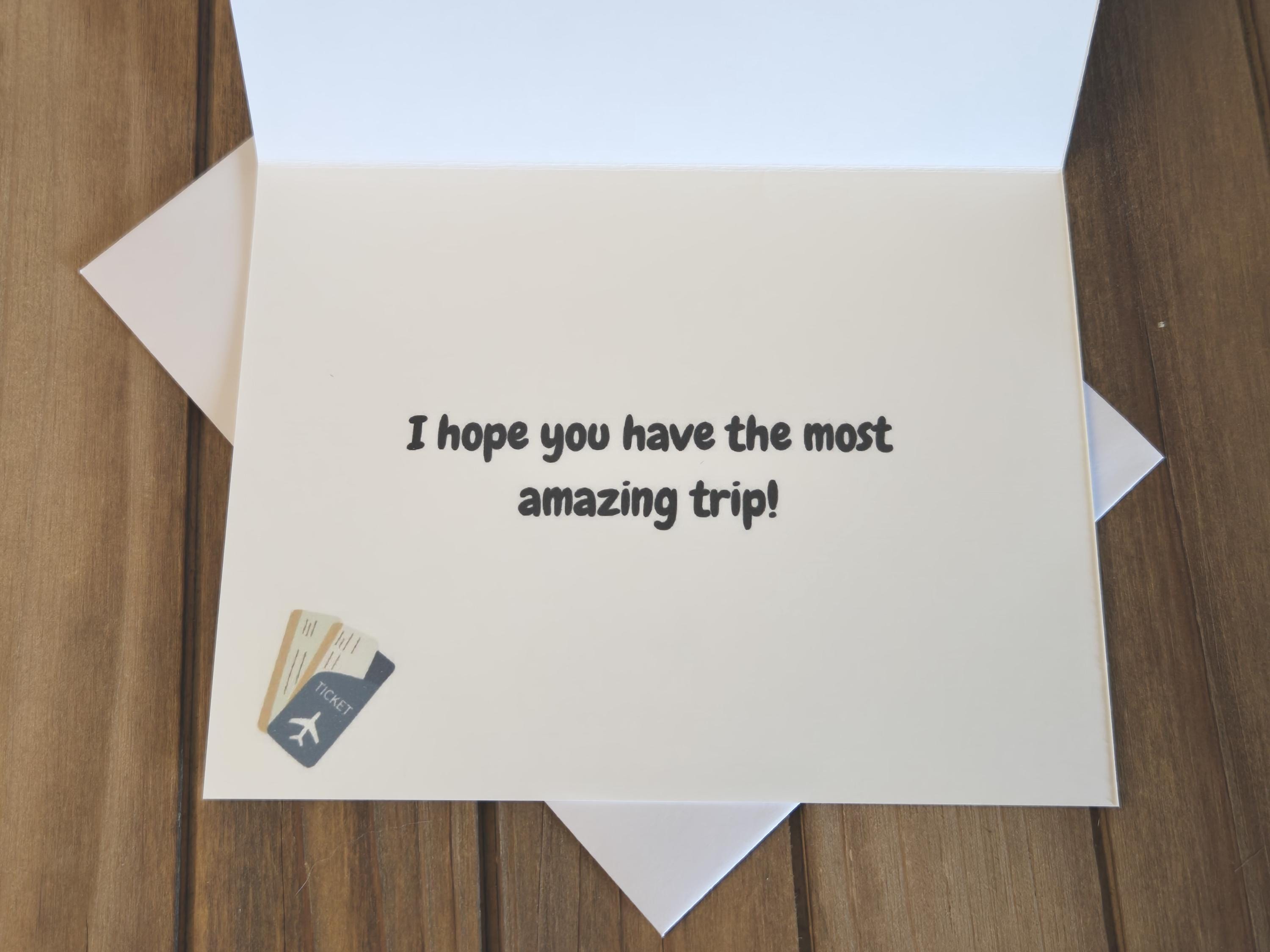 Cheerful Happy Travels Card, Bon Voyage Card, Happy Vacation - Etsy
