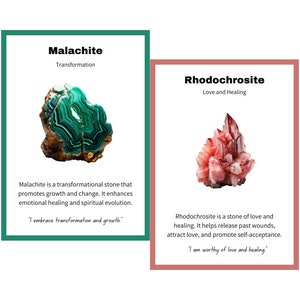 31 Editable Crystal Meaning Cards, Printable Flashcards, Crystal Cards ...