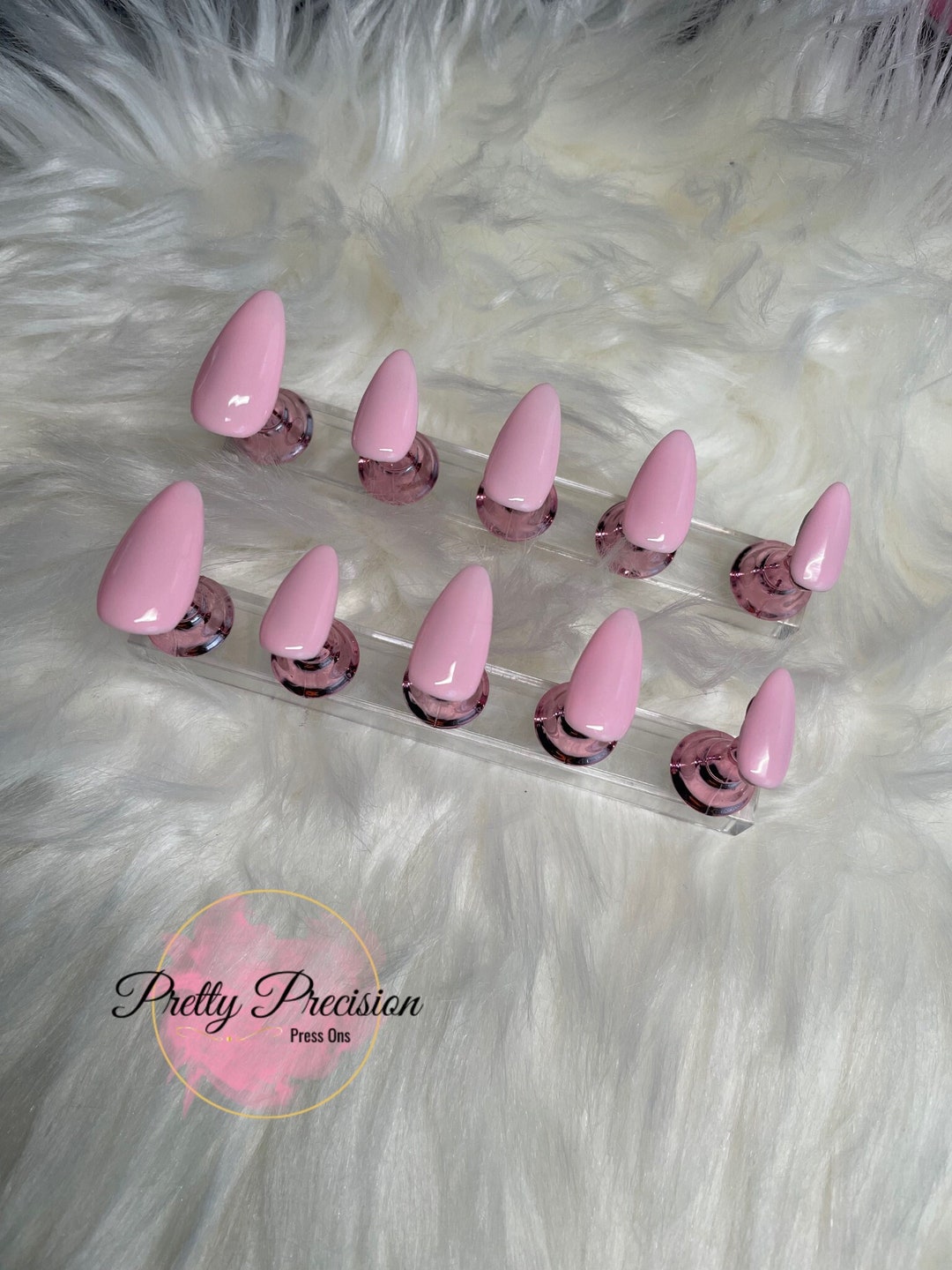 Plain Jane Press Ons Soft Pink Press Ons Short Almond Press Ons Pink ...