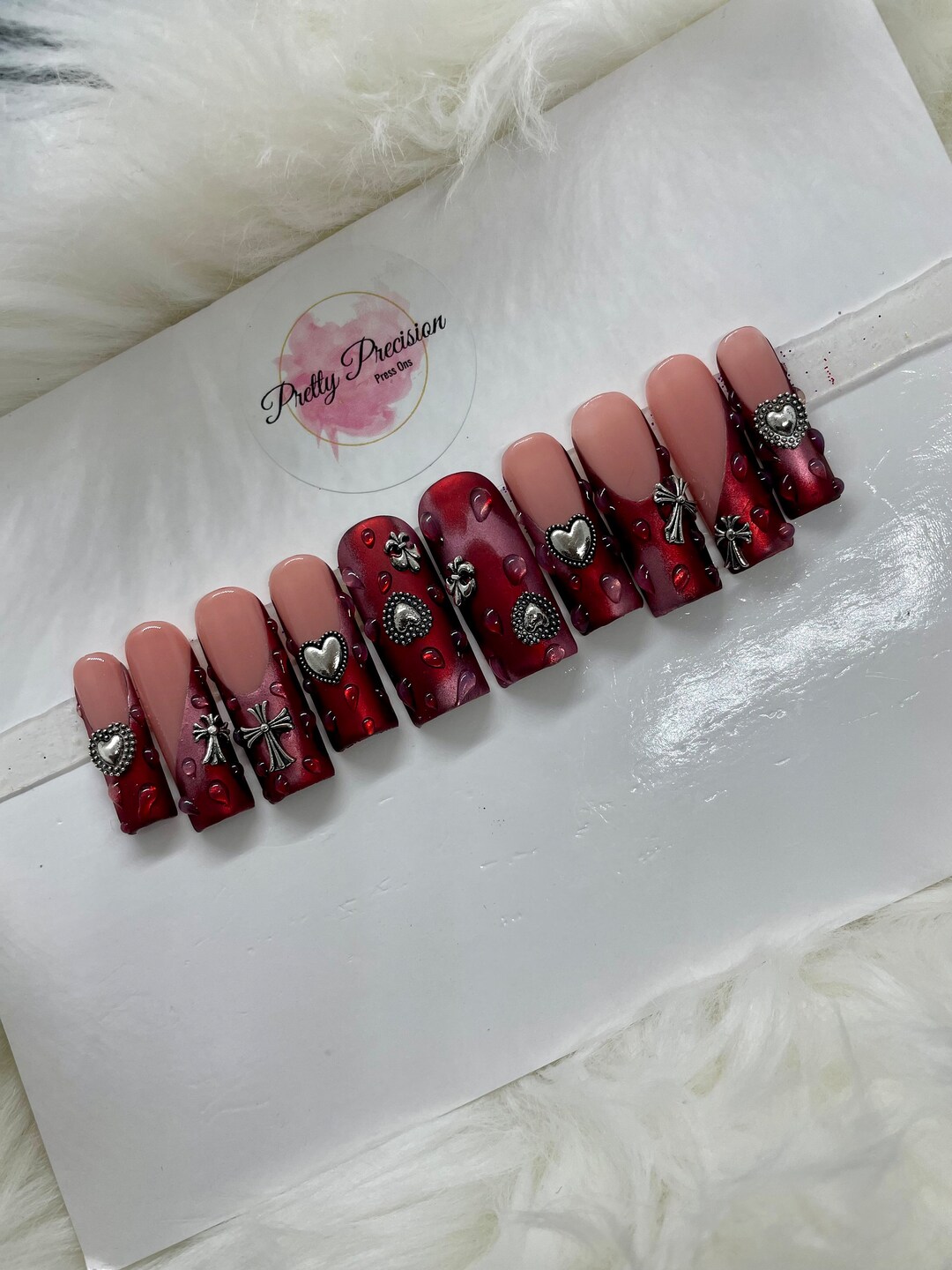 Wet Matte Chrome | Press on Nails | Press Ons | Chrome Nails - Etsy