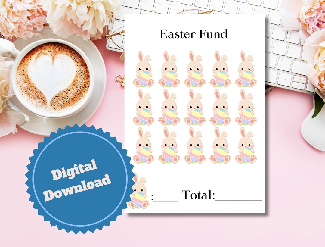 Easter Bunny Savings Tracker | Printable Budget Binder Insert | Fits A4 ...
