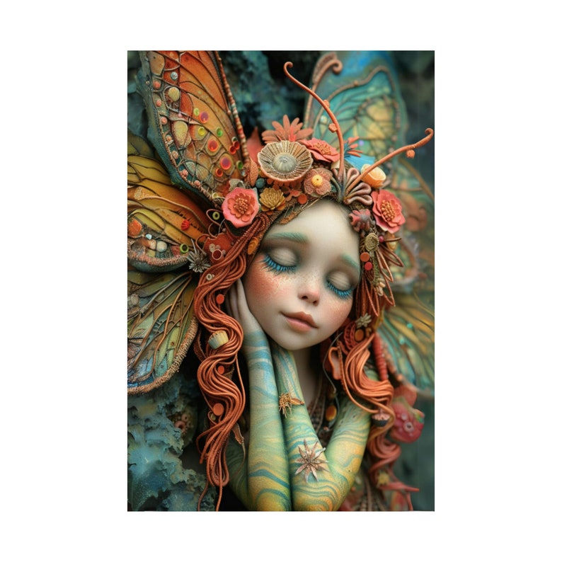 Tranquillité - Impression d'art de fée de la forêt. Décoration murale ...