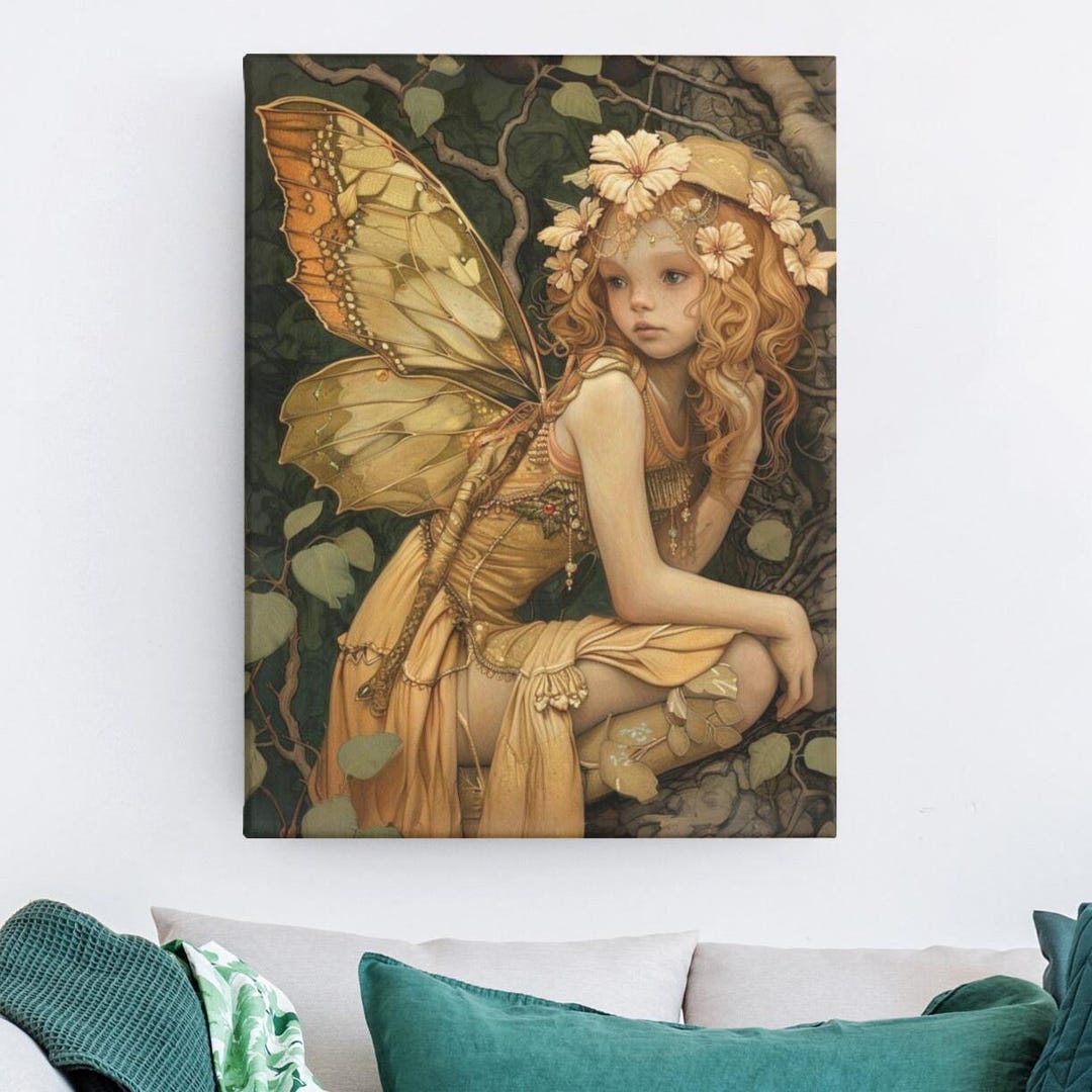 Pretty Tree Fairy IV Art Print. Faerie Illustration Wall Art. Fantasy ...