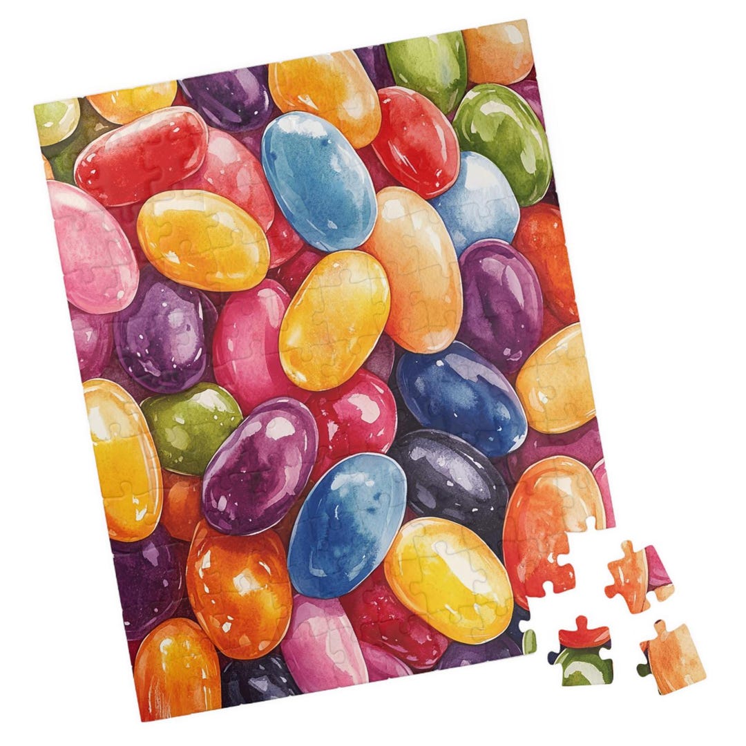 Colorful Jelly Beans - Watercolor Jigsaw Puzzle. Great Gift for Kids ...