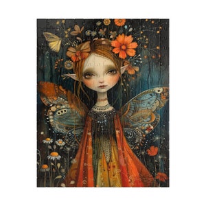 Sweet Bohemian Faerie Puzzle. Mulicolored Fantasy Fairy Jigsaw. Unique ...