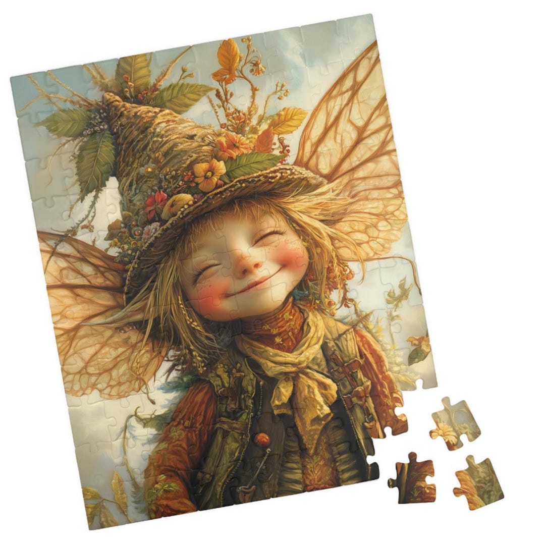 Maize - Harvest Elf Jigsaw Puzzle. Magical Smiling Elf Artwork, Gift ...