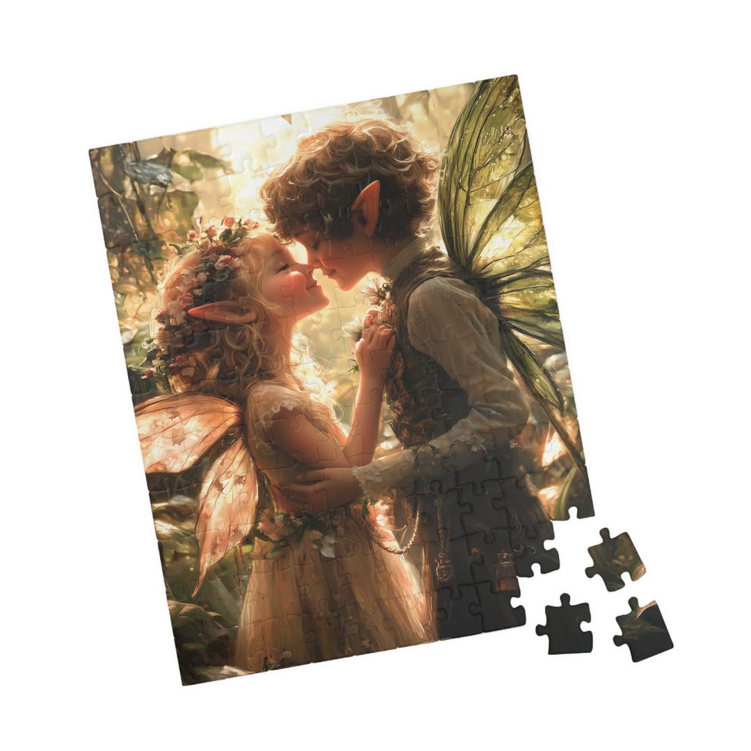 Romantic Fairy Couple Jigsaw Puzzle, Whimsical Gift for Valentine ...