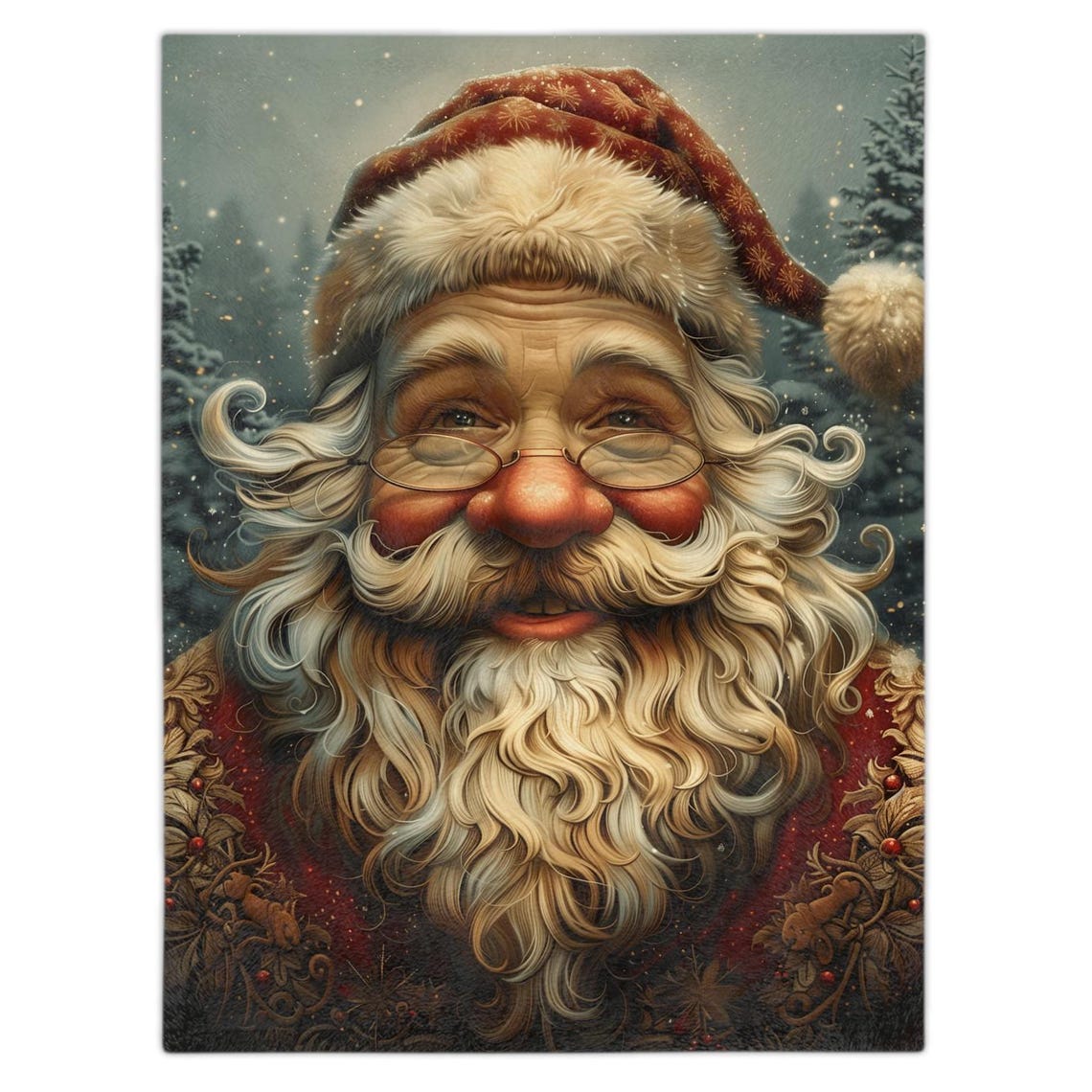 Jolly Old Saint Nick - Soft Lightweight All Seasons Santa Blanket. Gift ...