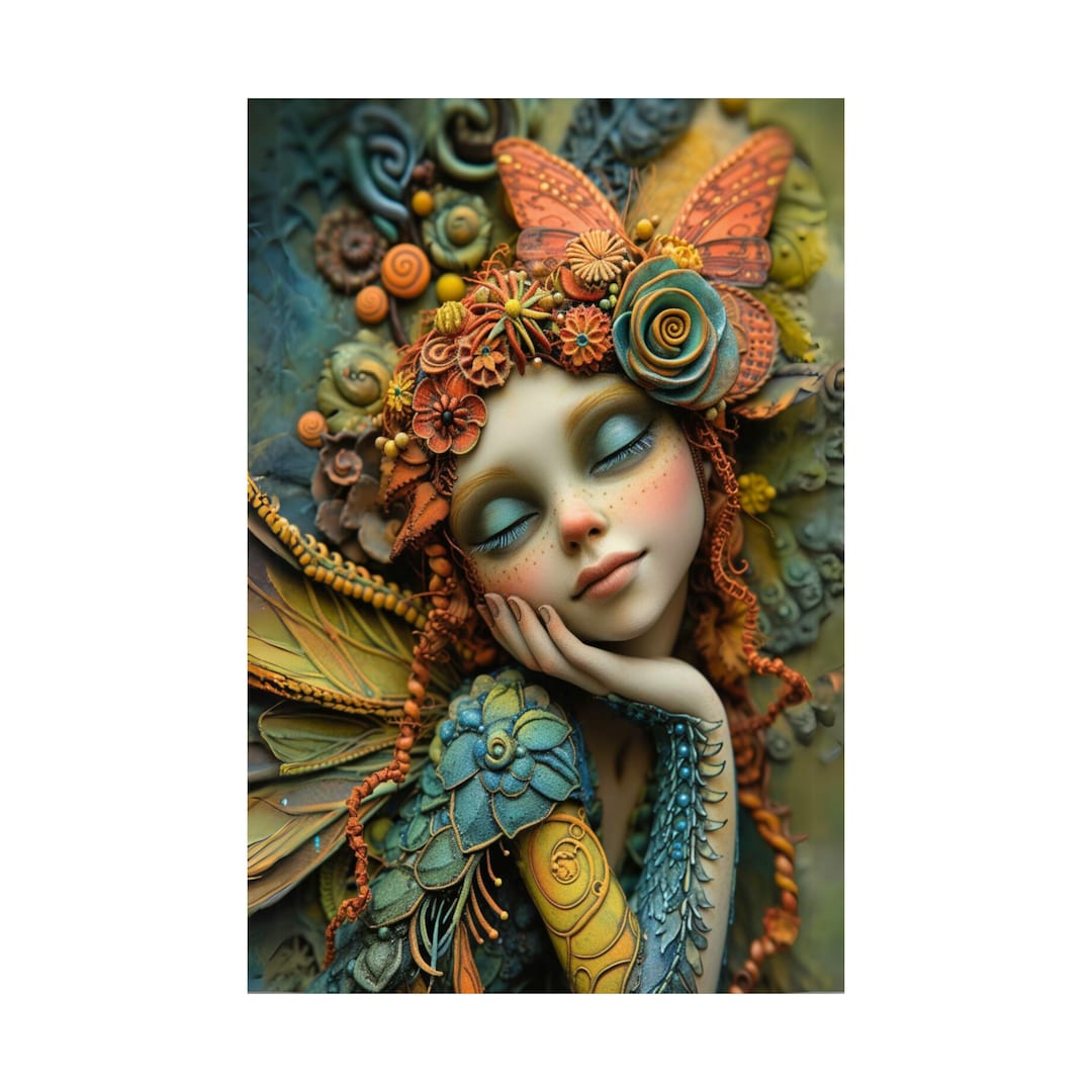 Peaceful Forest Fairy Art Print. Enchanted Fae Wall Art. Faerie Theme ...