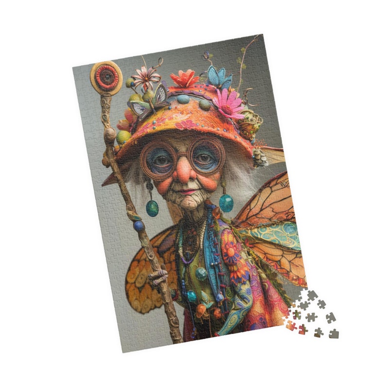 Gertrude Silly Fairy Godmother Puzzle. Funny Old Ladies Jigsaw. Unique ...