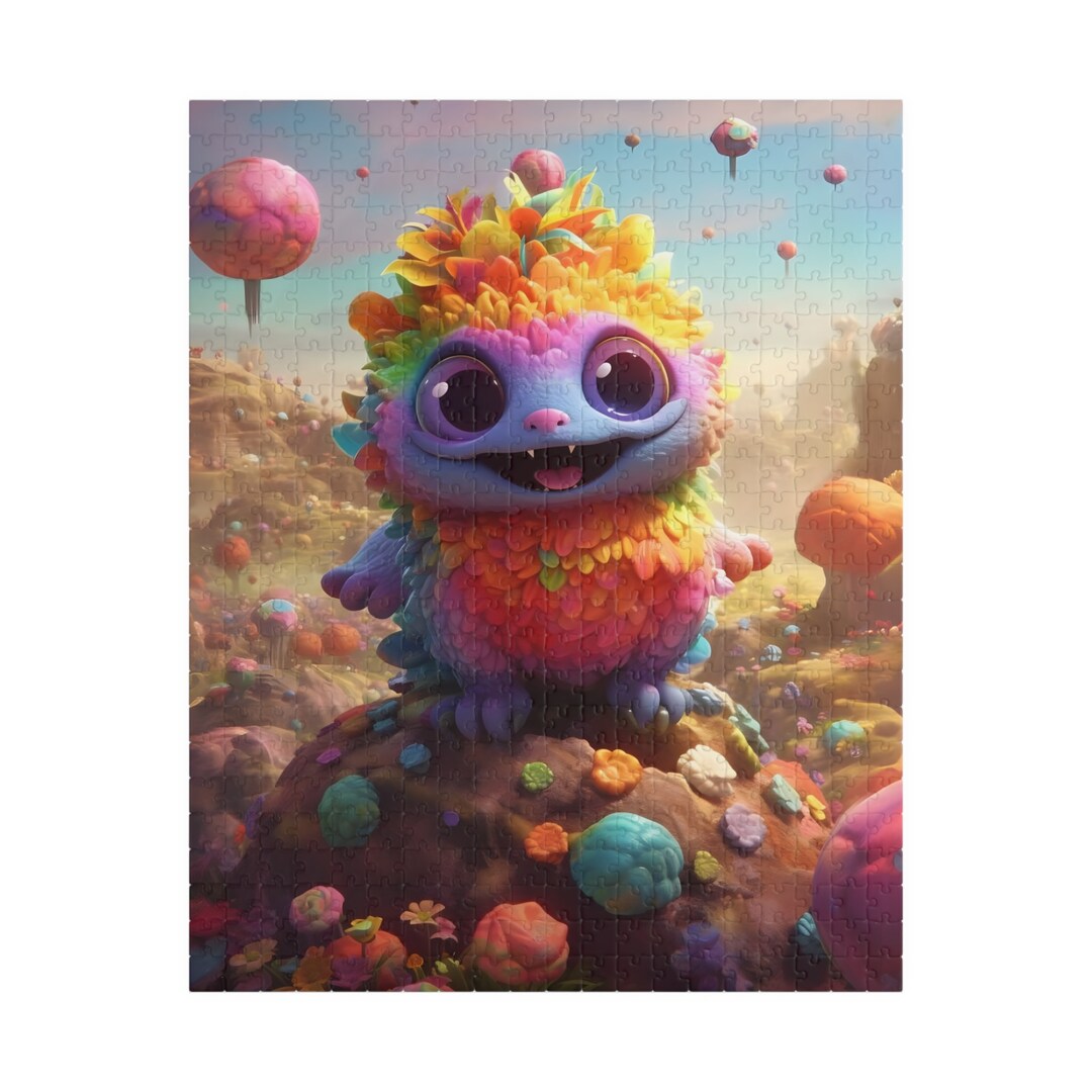 Joy Spectrum Sprite Puzzle. Fantasy Rainbow Animal Jigsaw. Unique ...