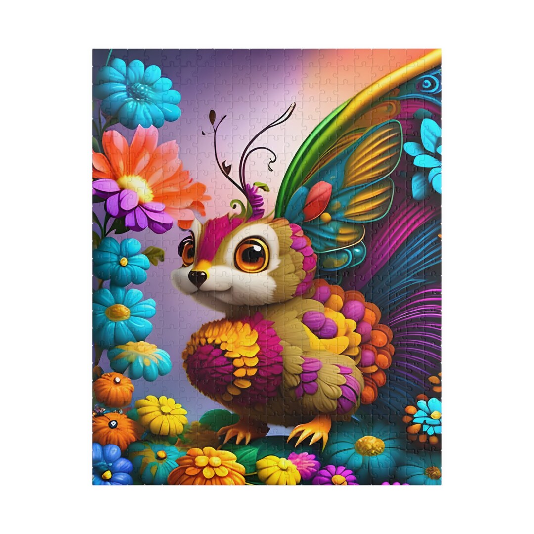 Chromis Spectrum Sprite Puzzle. Fantasy Rainbow Animal Jigsaw. Unique ...