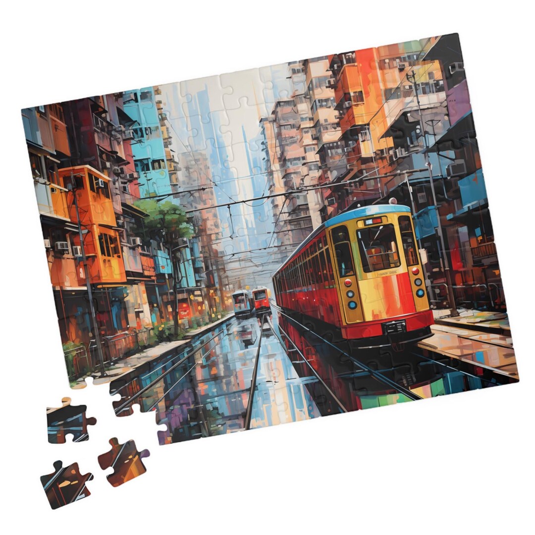 City Street Jigsaw. Modern Downtown Puzzle. Tech-free Family Activity ...