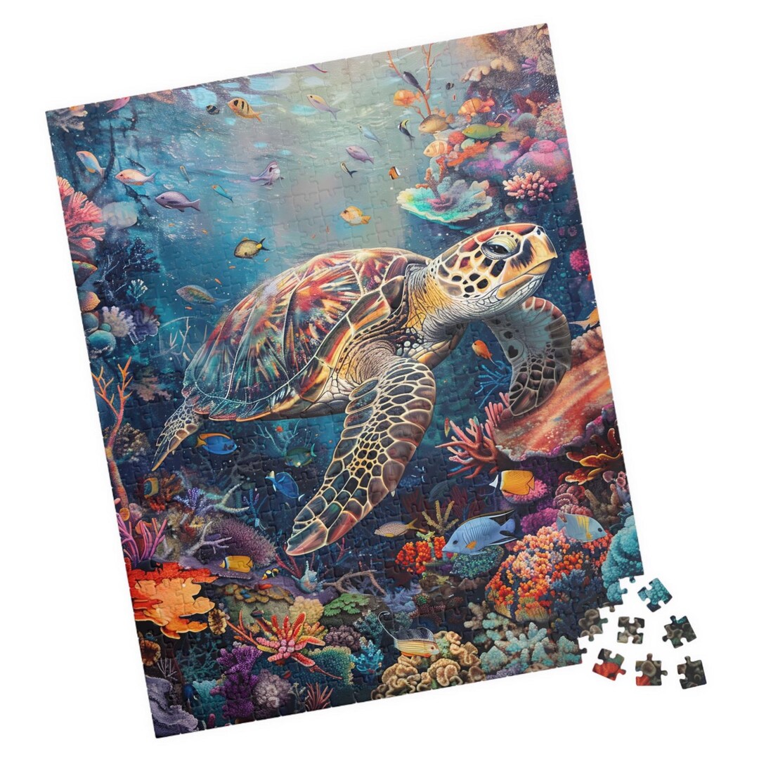 Sea Turtle Jigsaw Puzzle: Family Fun, Tech-free Activity - Etsy