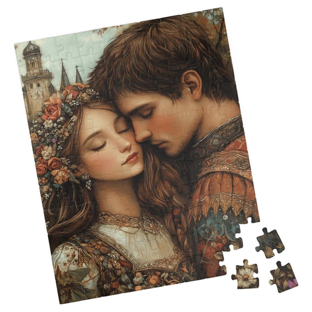 Medieval Fairytale Couple - Romantic Art Jigsaw Puzzle. Gift for ...